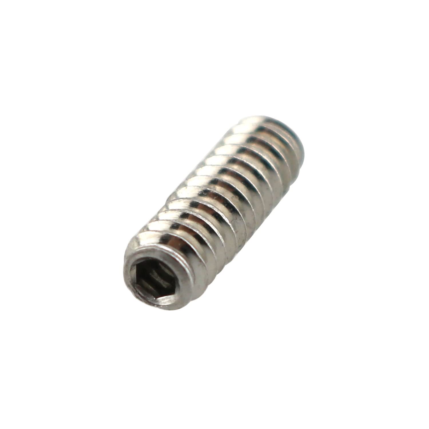 MEETOOT 25pcs Hexagonal Screws with Hex Key Wrench 4-40 x 5/16" Stainless Steel Headless Screw Flat Tip Screws Grub Screws