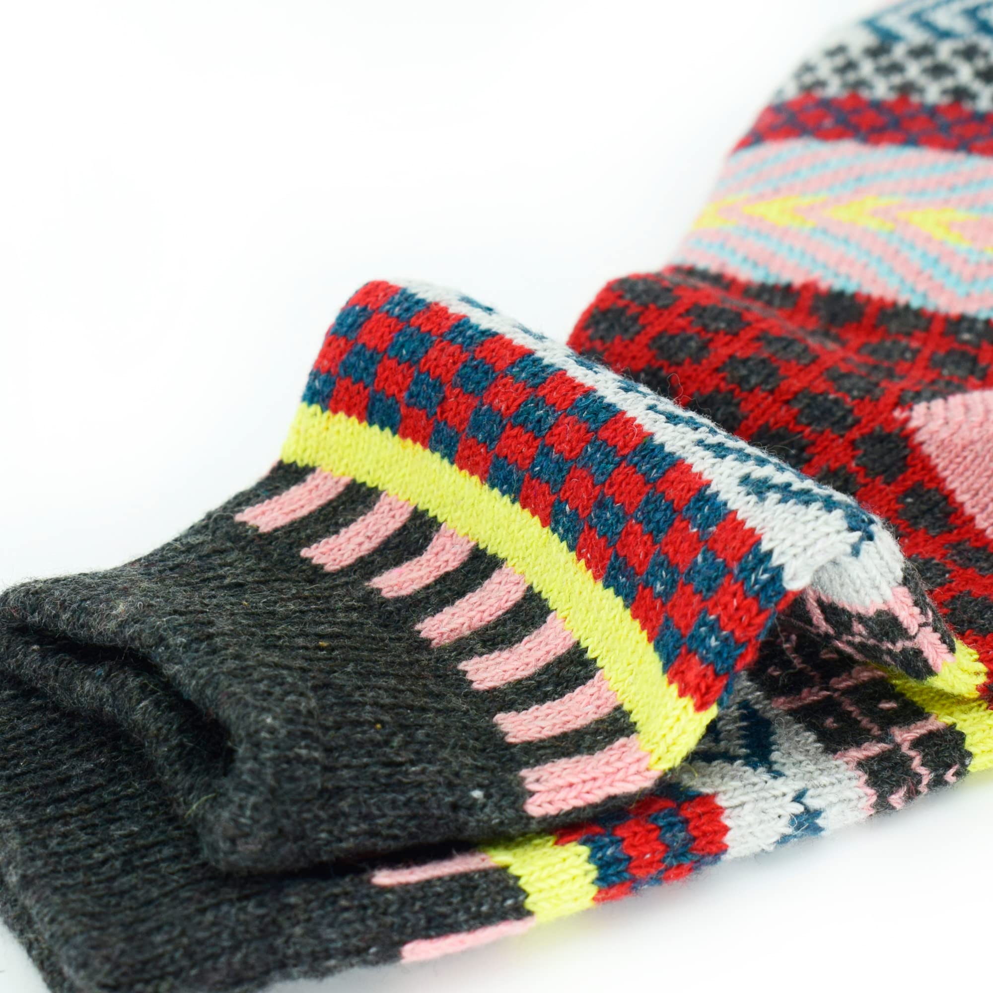 Fly love 5 Pairs Womens Vintage Wool Socks Winter Warm Hiking Thick Thermal Boot Crew Comfy Sock 5-8 (Style B)