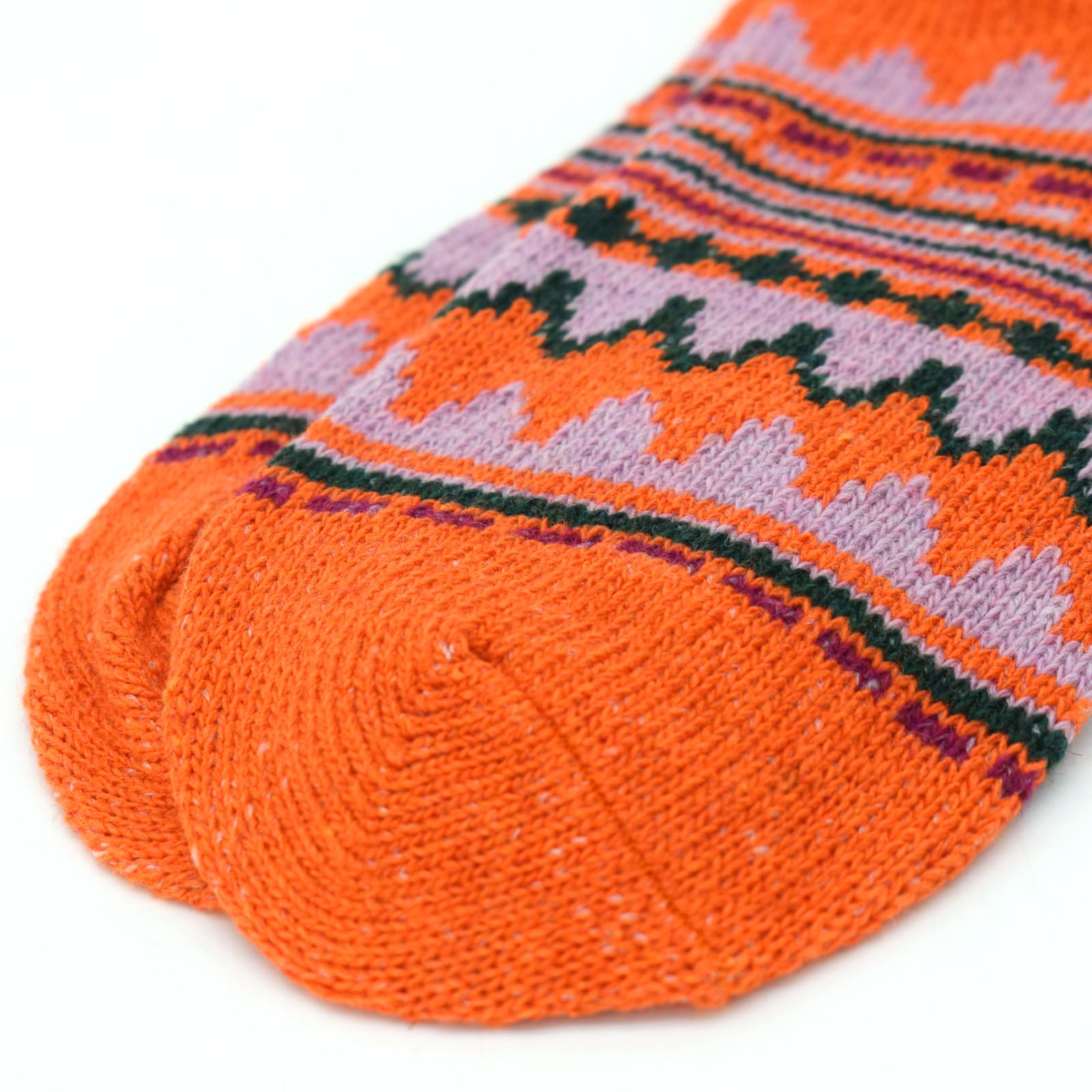 Fly love 5 Pairs Womens Vintage Wool Socks Winter Warm Hiking Thick Thermal Boot Crew Comfy Sock 5-8 (Style C)