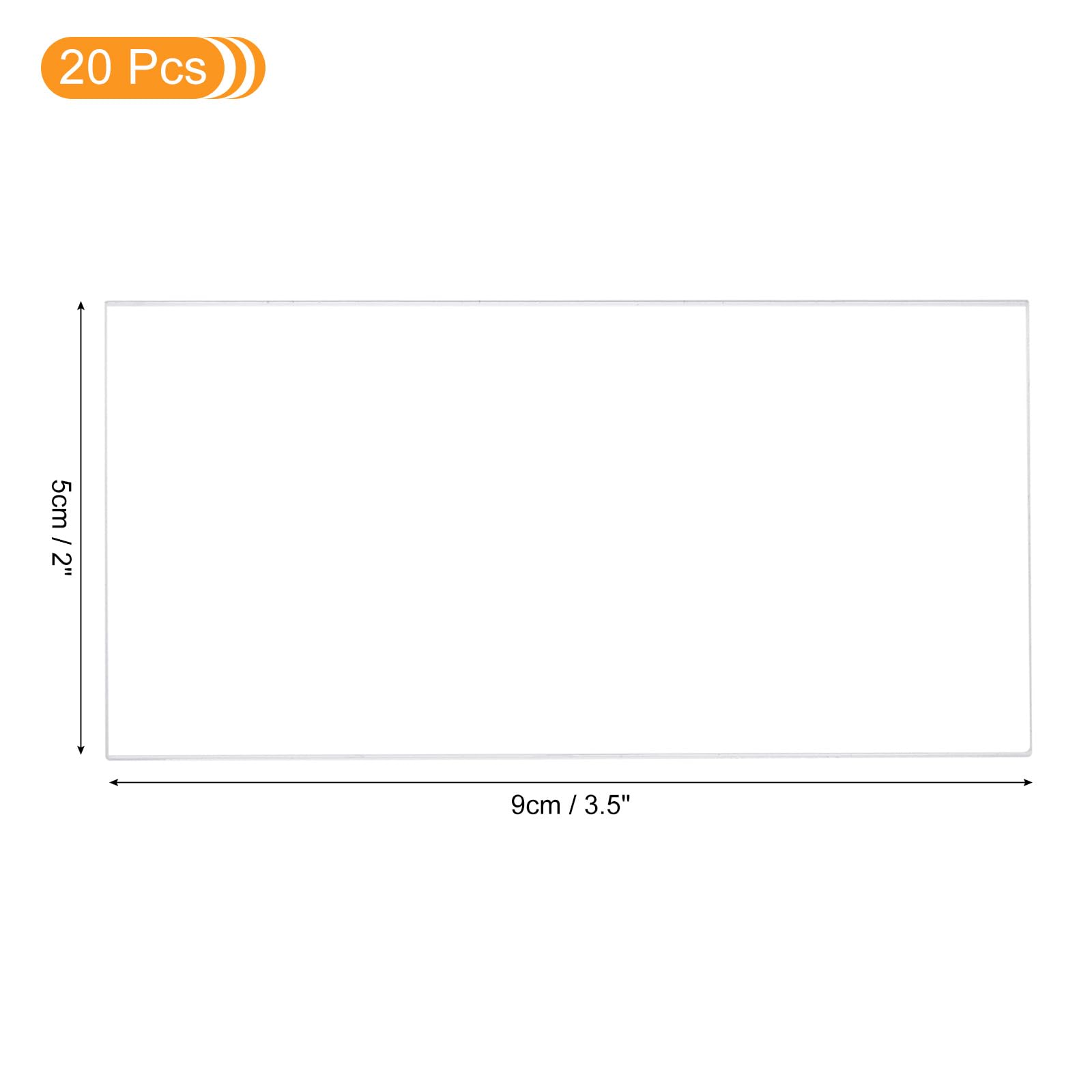 uxcell 20Pcs Clear Acrylic Place Cards for Table Setting Rectangle Acrylic Blanks Name Cards Wedding Seating Cards 3.5" x 2"