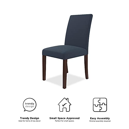 DHP Parsons Upholstered Dining Chair, Set of 2, Navy Linen