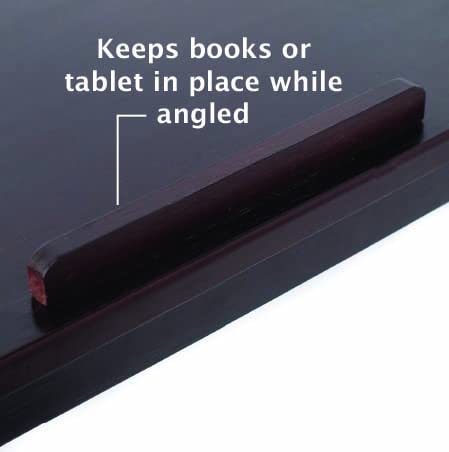 Sofia + Sam Laptop Bed Tray with Storage Drawer and Media Slots | Folding Legs and Mouse Pad | Fits Laptops Up to 15" | Tablets Up to 9.6" | Smart Phones Up to 4" | Espresso | Work from Home Desk