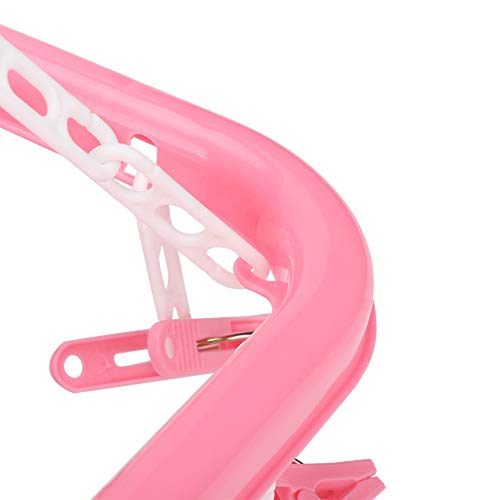 Nannigr Clothes Drying Rack, Underwear Drying Rack Folding with 32 Clips for Laundry(Pink)