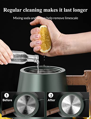 KLEAH Electric Kettle Gooseneck with Temperature Control Stainless Steel Automatic Shut Off Coffee Kettle Hot Water Boiler Pour Over Tea Kettle 1200 Watt Quick Heating Keep Warm, 0.8L for Gift