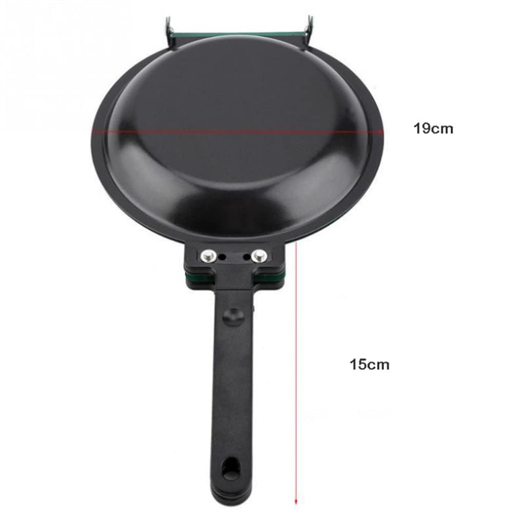 DHTDVD Double Sided Frying Pan Green Nonstick Stir Frying Pan with Ceramic Coating Pancake Maker Cake Maker Home