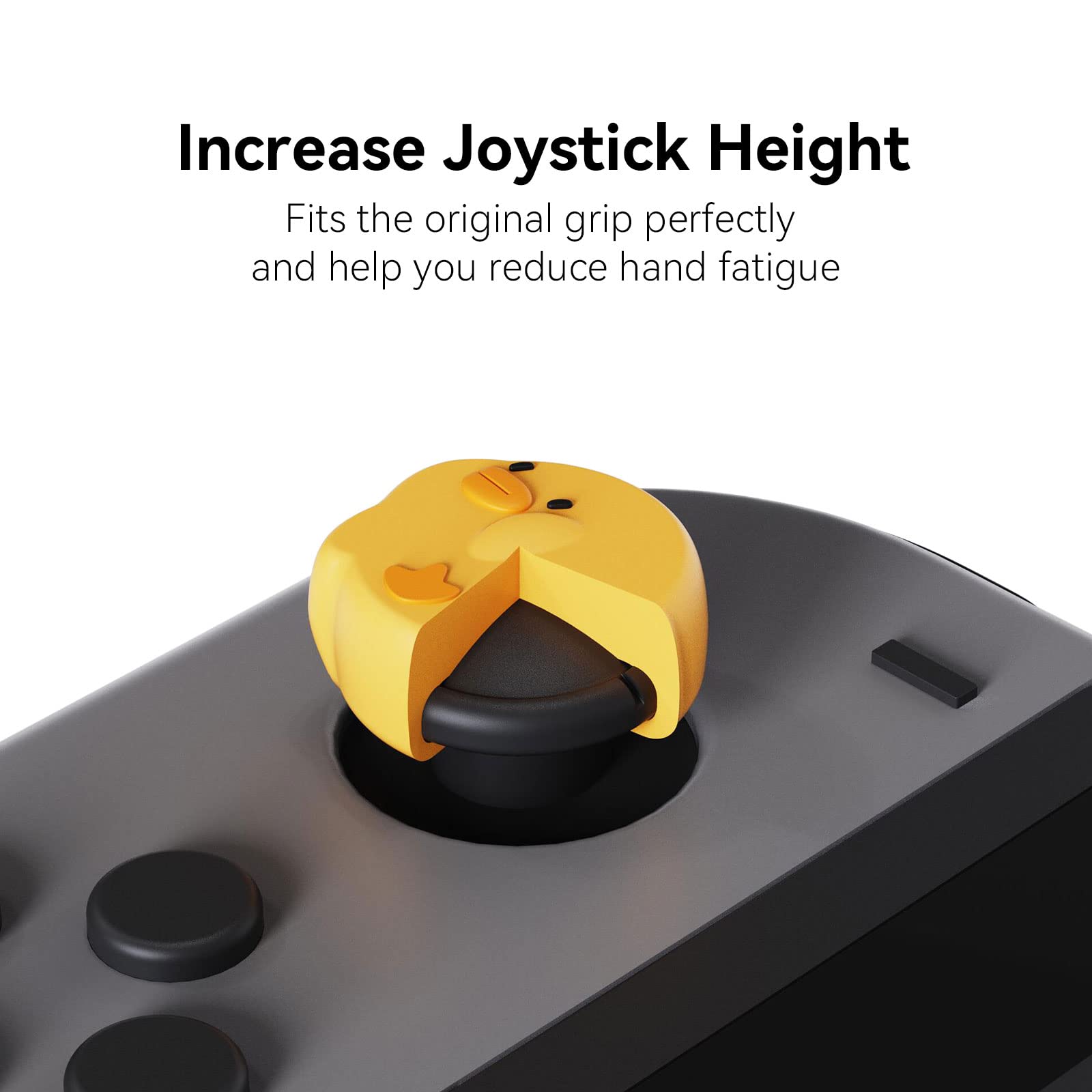 GeekShare Cute Silicone Joycon Thumb Grip Caps, Joystick Cover Compatible with Nintendo Switch/OLED/Switch Lite,4PCS - Duck