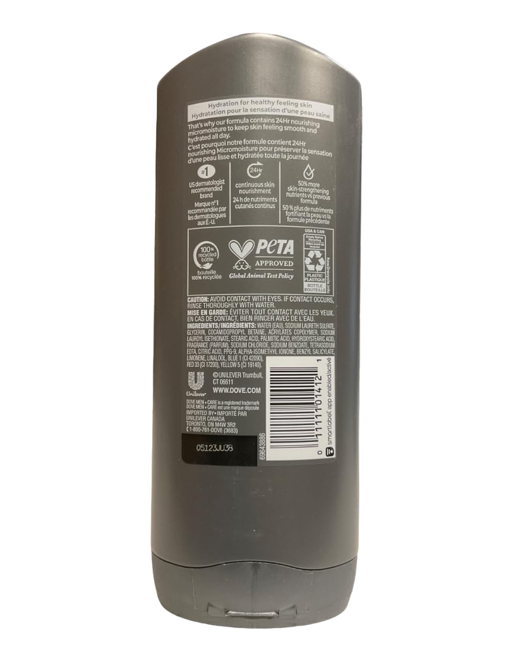 Dove Men Care Body & Face Wash, Clean Comfort - 13.5 Fl Oz / 400 mL X 6 Pack Case, Made in Germany