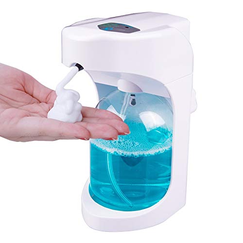 FEEGAR 500ml Automatic Foam Soap Dispenser Wall Mounted Liquid Soap Dispenser Smart Sensor Touchless Bathroom Kitchen Foam Dispensers Hand Soap Dispenser (Color : White)