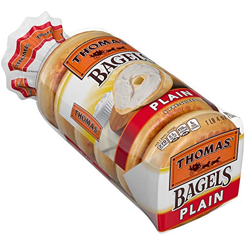 Each package of 6 Thomas' Plain Bagels are classically delicious. Great on their own, or with sandwiches and sweet snacks.