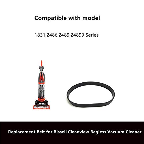 Replacement Belt for Bissell Cleanview Bagless Vacuum Cleaner,Compatible with Model :1831, 2486, 2489, 24899(2 Belt)