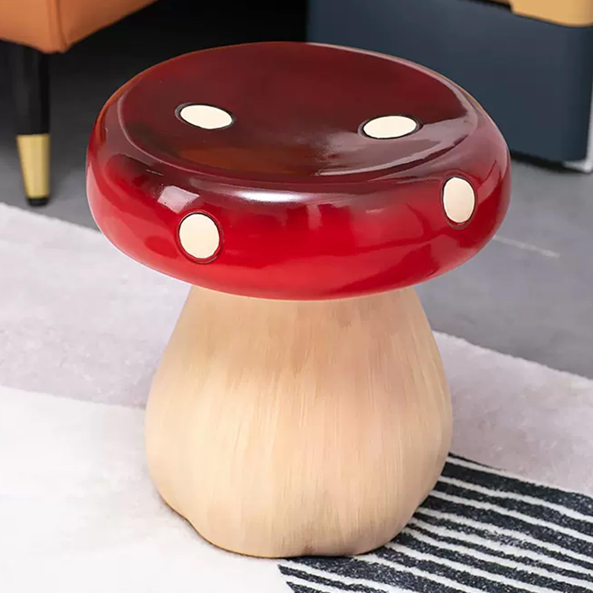 Juju Mushroom Ottoman Stool for Children - Small Stools to Sit On Kids - Vanity Stool Makeup Vanity Chair - Accent Chair with Ottoman - Kitchen Stool Kitchen Stools - Living Room Ottoman