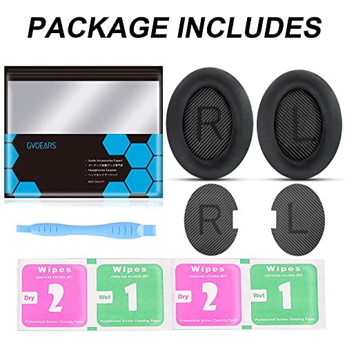 Replacement Ear Pads for Bose QC25 QC35 Headphones Earpads Cushions, Also Fits QuietComfort 2/QC15/QC35II/Ae2/Ae2i/Ae2w/SoundLink1&2/SoundTrue1&2 Around-Ear, Soft and Comfortable Memory Foam
