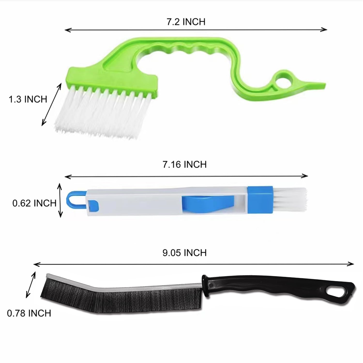Gap Cleaning Brush Tool,7pcs Hand-held Groove Gap Cleaning Tools,Bathroom Kitchen Edge Corner Grout Cleaning Brushes, Sliding Door or Window Brush.