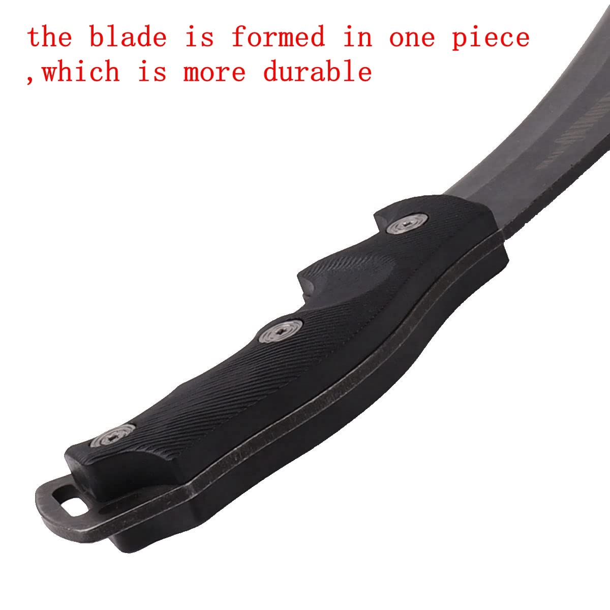 HAOMING Full Tang Recurve Tactical Bowie with Sheath Hunting Knife for Outdoor tool