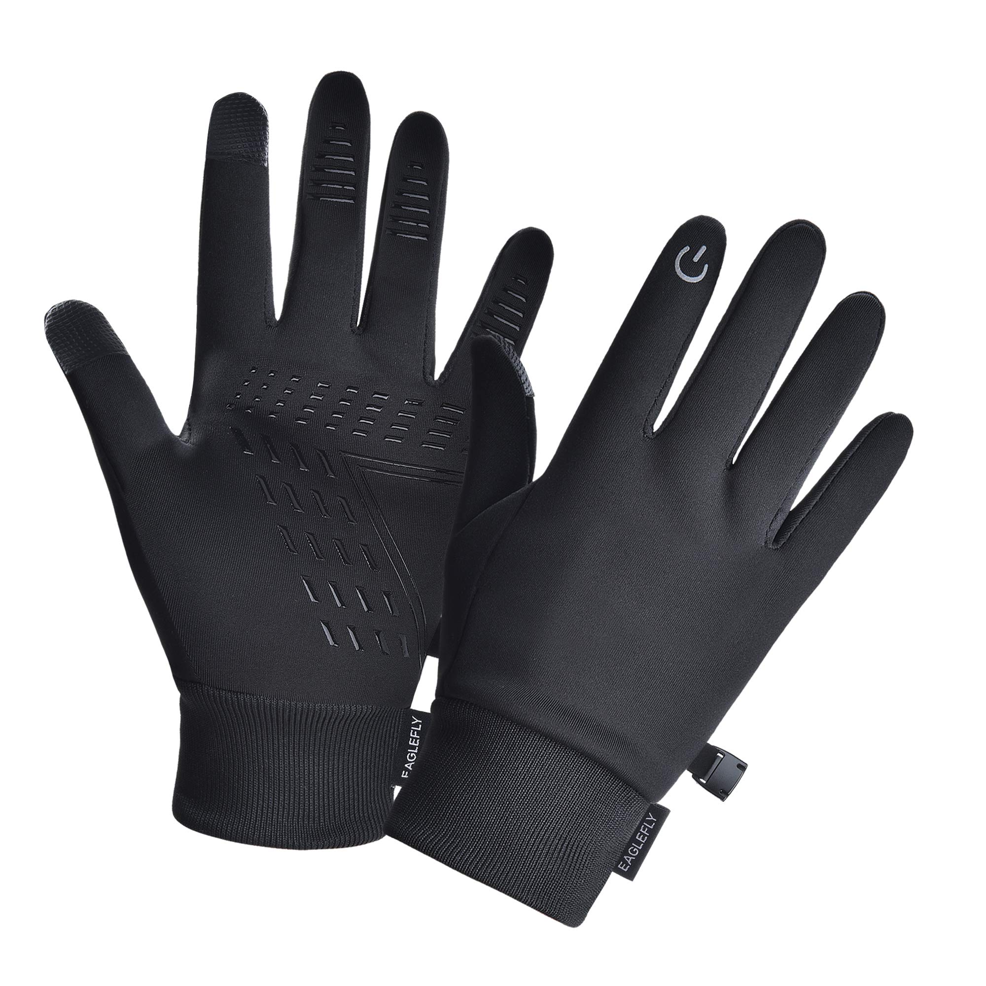EAGLEFLY Winter Womens Gloves Touch Screen Water Resistant Warm Gloves for Outdoor Walking,Riding,Cycling,Running and Driving for Men and Women tactical gloves (Black small)