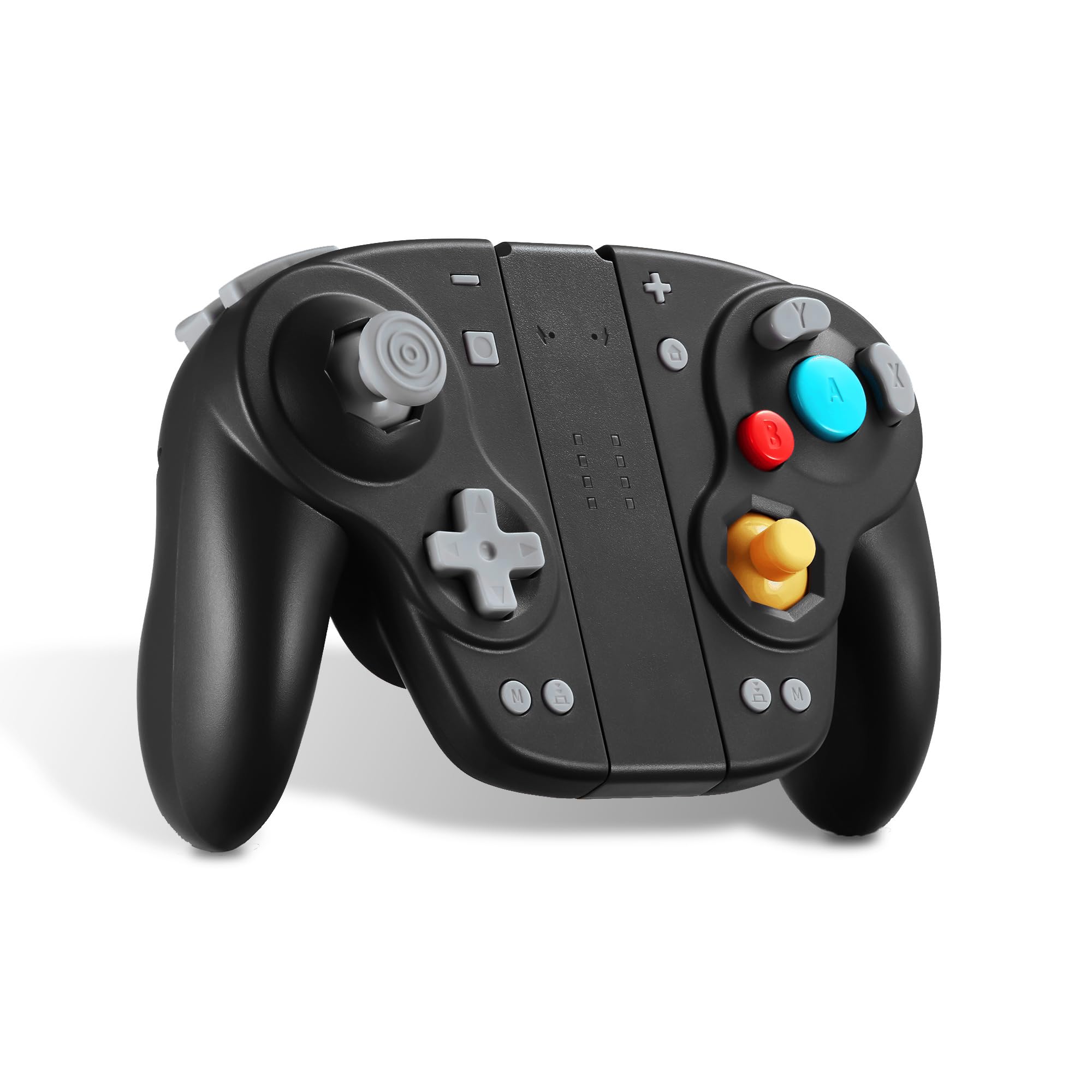 DOYOKY Hall Effect Joypad Retro Gamecube Style Wireless Controller for Switch/Switch OLED, Switch Controllers with Hall Effect Joystick/Replaceable Thumbsticks/Map Button/Turbo/6-Axis/Vibration(Black)
