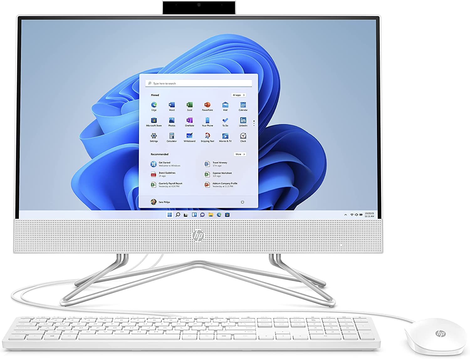 HP 22 AIO Desktop 21.5" Diagonal FHD VA Anti-Glare Display (72% NTSC) Intel Celeron J4025 Processor 4GB RAM 128GB SSD Intel UHD Graphics 600 True Vision Privacy Camera Win11 White + HDMI Cable
