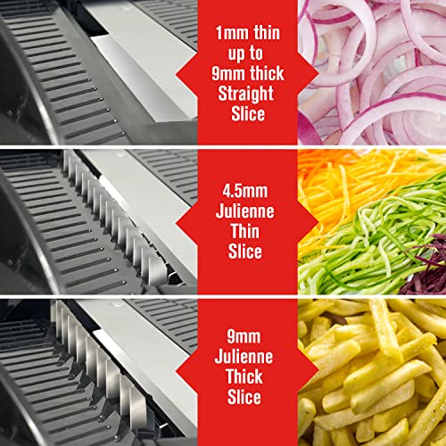 Emeril Lagasse 3 in 1 Mandoline Slicer for Kitchen Vegetable Slicer, Vegetable Chopper and French Fry Cutter for Cheese, Onion, Potato, Carrot Julienne, with Precise Adjustability