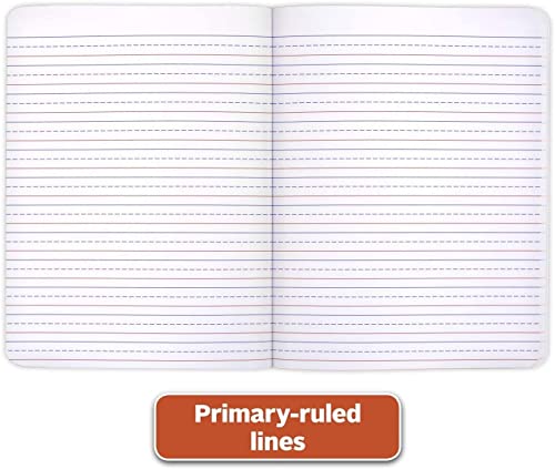 Mead Primary Composition Notebook K-2, 12 Pack Primary Ruled Composition Book, Color May Vary, Grades K-2 Writing Dotted Lined Notebook, 100 Sheets (200 Pages) 489902ELG