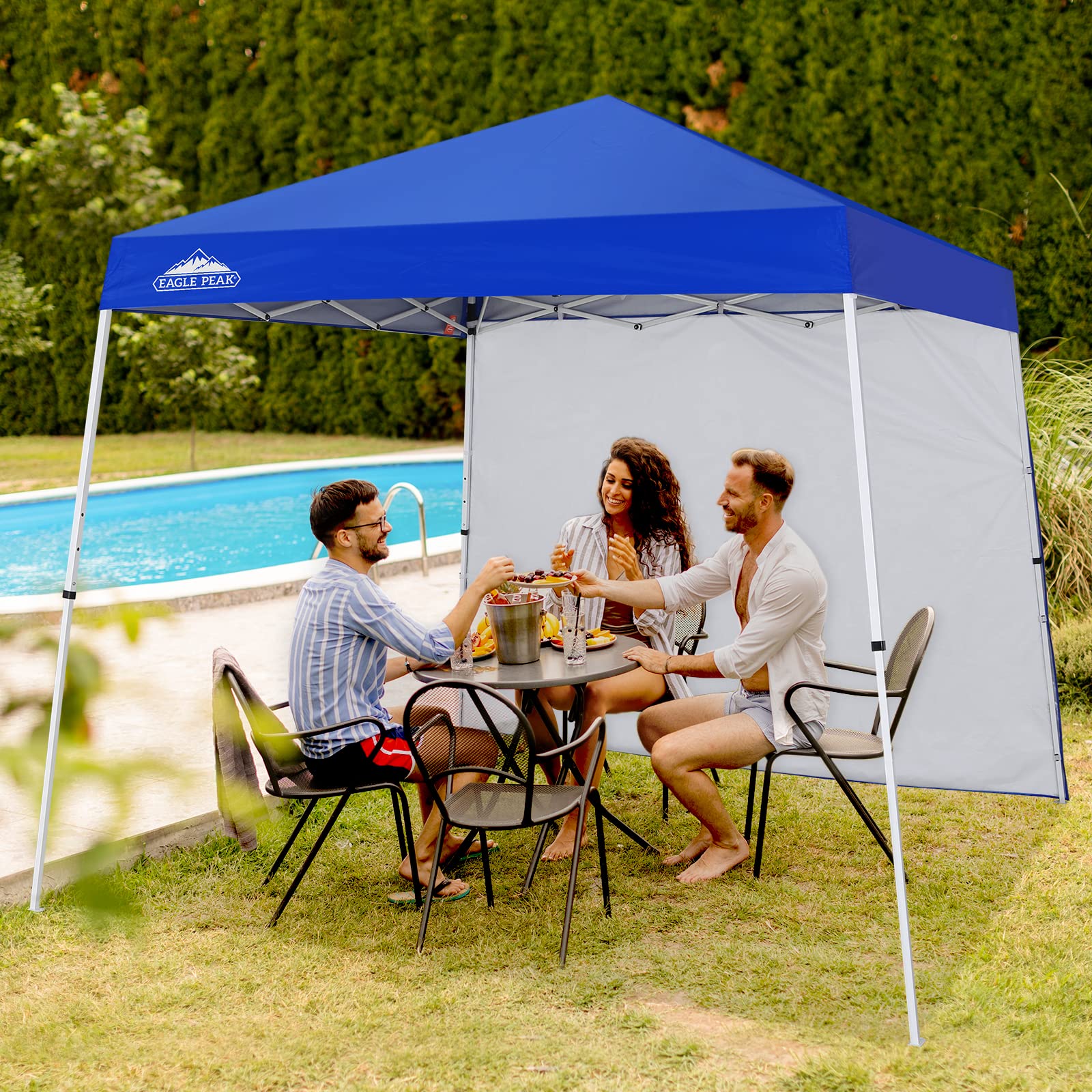 EAGLE PEAK Sunwall/Sidewall for 10x10 Slant Leg Canopy Only, 1 Sidewall, Blue