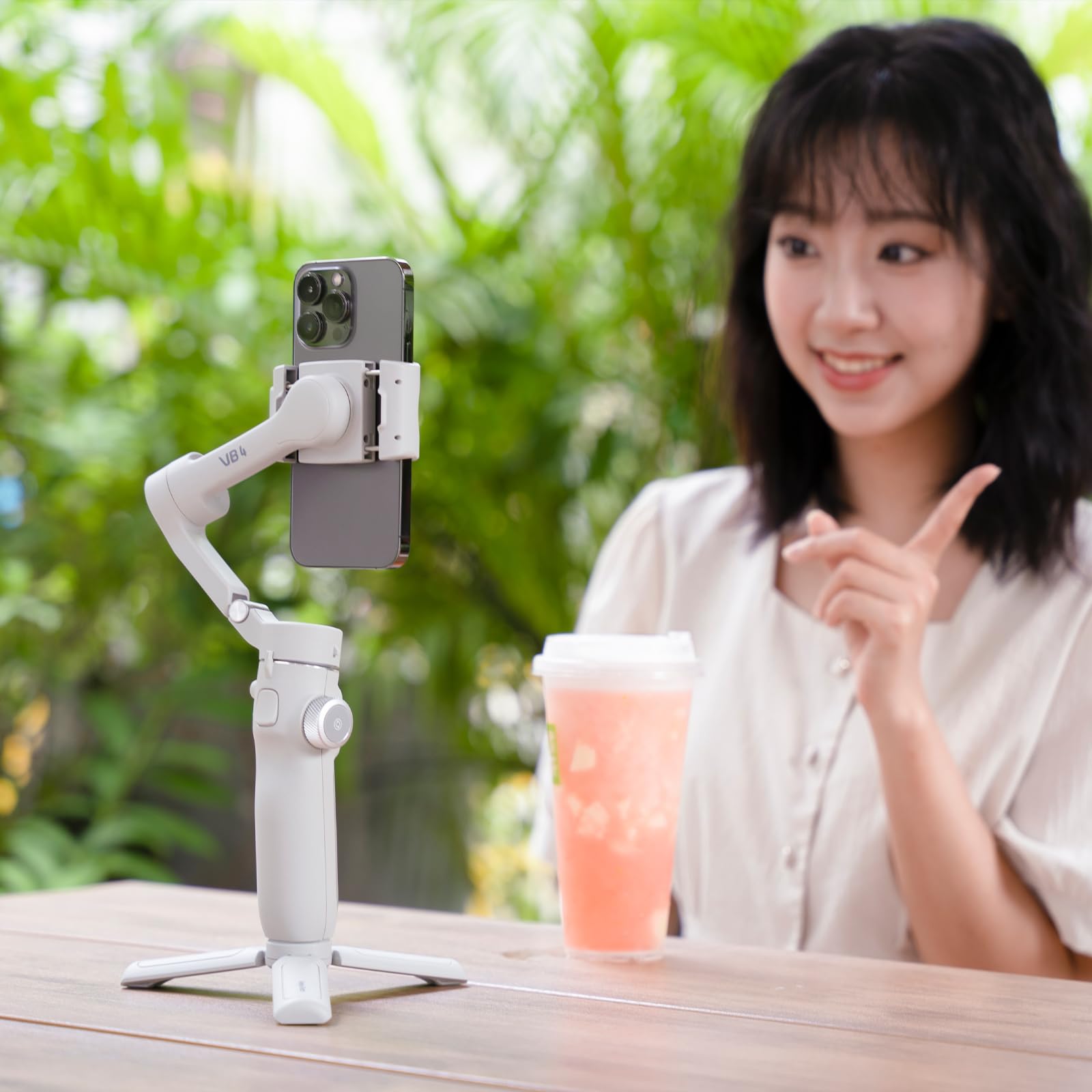 FeiyuTech Vimble 2S Smartphone Gimbal, 18cm Extendable Stabilizer Gimble for iPhone 12/Pro/Max and Android Phones Dolly Zoom Selfie-Stick Remote Control with FeiyuOn App (Vimble2S)