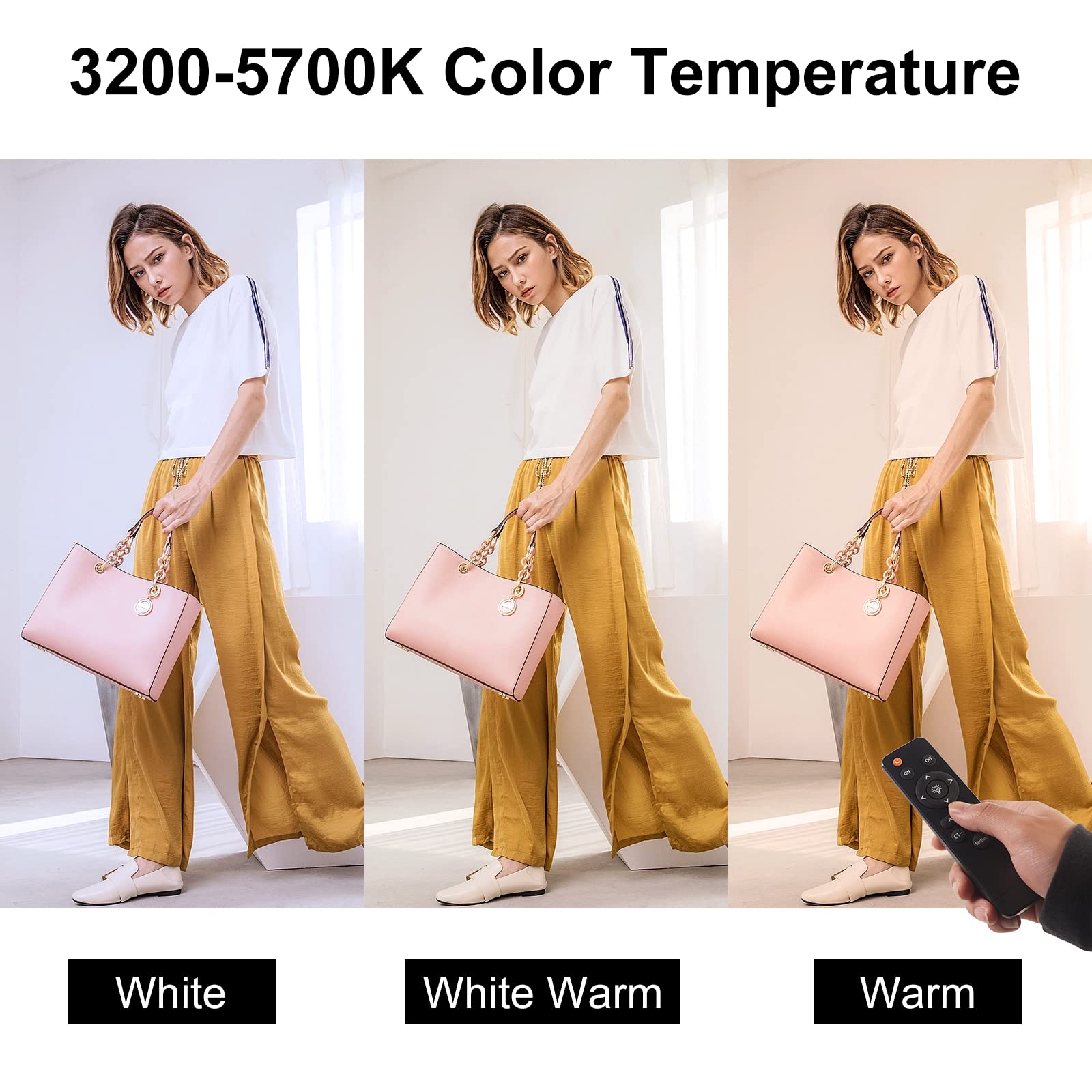 FOTOCREAT Softbox Photography Lighting Kit,19.7"X27.5" Professional Continuous Lighting System with 200W E27 Socket LED Bulbs and Remote,for Portrait Product Photo Studio Photography