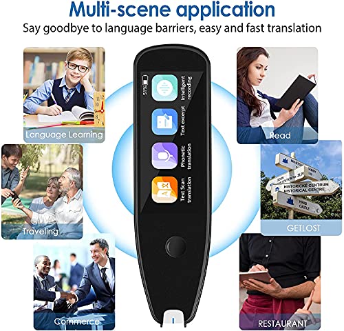 Pen Translation Device, scanning Translation Reading Pen - multilingual Dictionary Pen with Bluetooth/Wi-Fi/AI Voice Assistant| Scan Text and translate | Speak and translate - Wireless and Offline