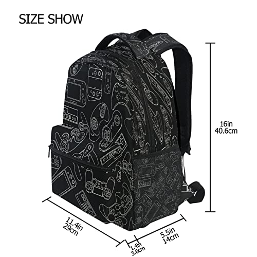 MNSRUU Gamepad School Backpack for Kid 5-12 yrs,Game Controller Backpack Boy School Bag