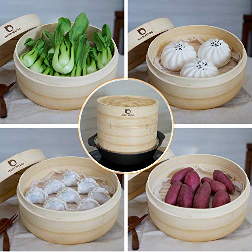 HAPPi STUDIO Steamer Ring Stainless Steel Adapter for 8 to 11inch Bamboo Steamer
