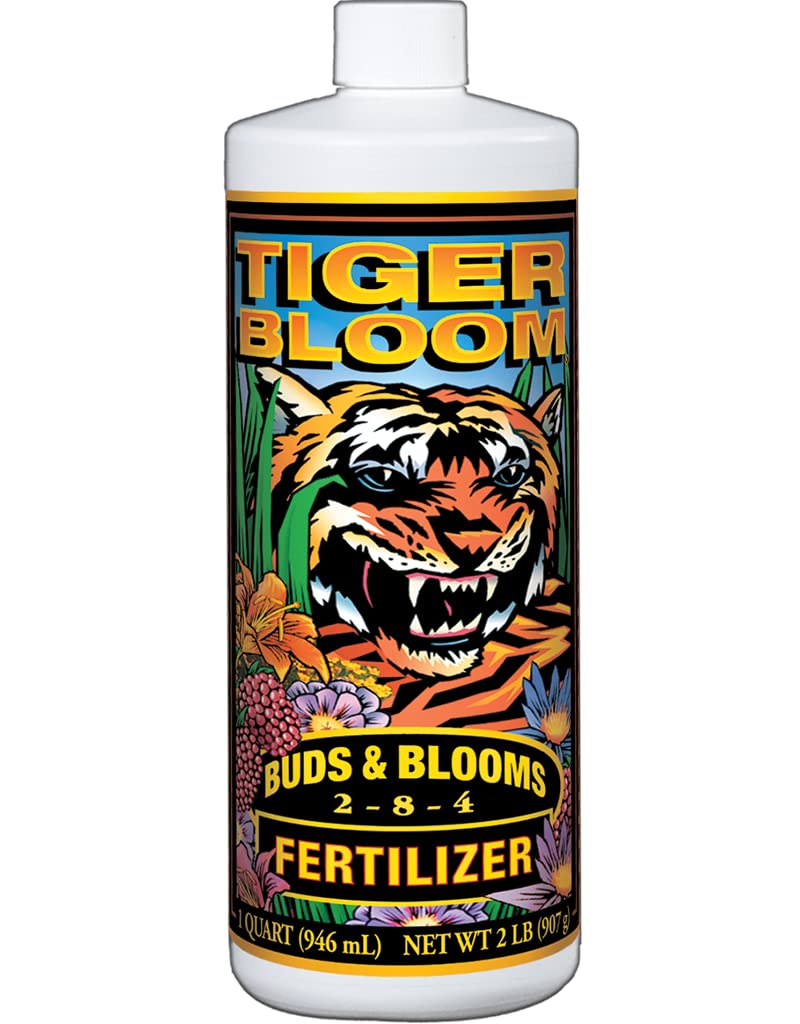 Fox Farm Fertilizer Soil Trio Liquid Nutrient: Tiger Bloom, Grow Big, Big Bloom Quart Bottles + Twin Canaries Chart (Pack of 3-32 oz)