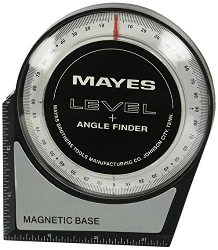 Mayes 10156 Large Level and Angle Finder with Magnetic Base, Magnetic Base Angle Finder, Level With Angle Finder, Magnetic Degree Finder