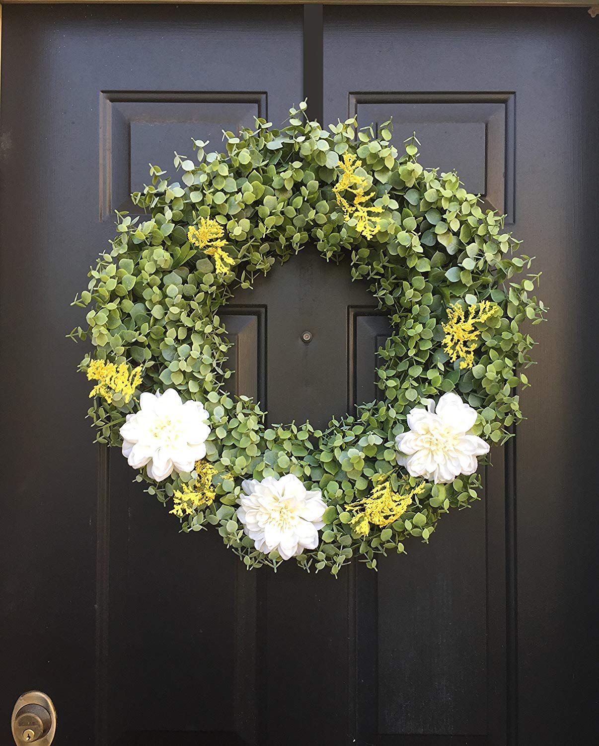 Fun Land 12" Heavy Duty Sterling Metal Coated Wreath Hanger (Black)