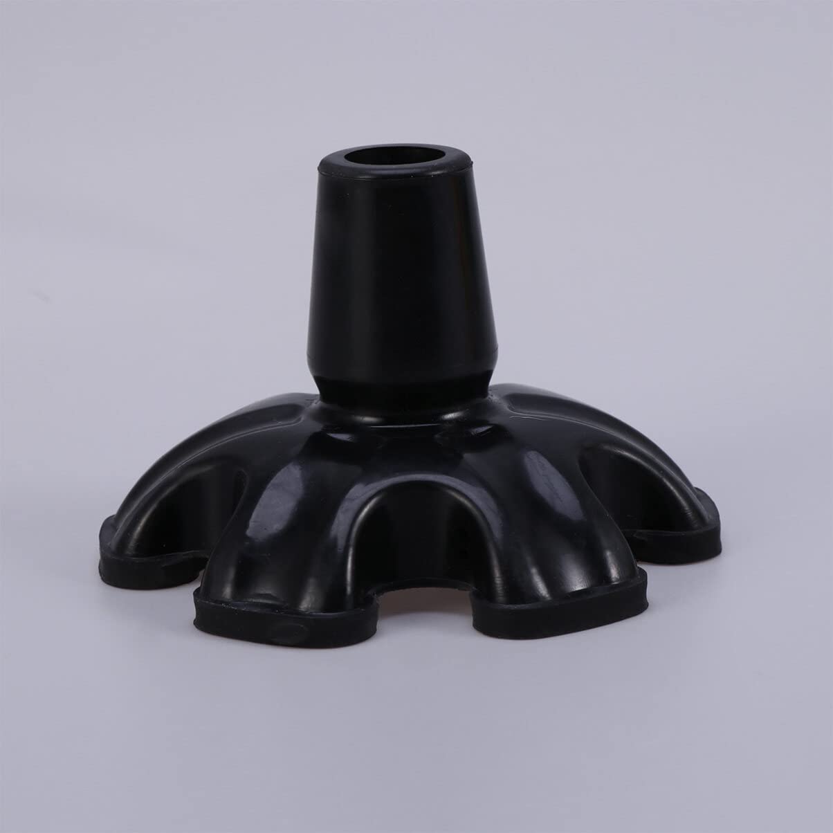 EXCEART 19mm Trekking Pole Replacement Tips Self Standing Walking Cane Tip 6 Point Walking Stick Rubber Base Pad for Women Men