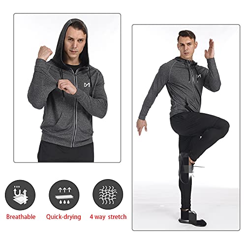 MEETYOO mens Running for Men outerwear jackets, Grey, Small US