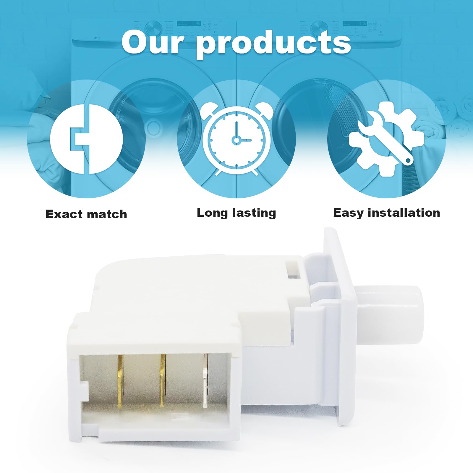 DC64-00828B Dryer Door Switch Replacement for Samsung Dryer Door Switch Replaces DC64-00828A PS4210964 2071594 AP4578931 2071595