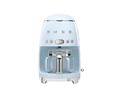Smeg 50's Retro Drip Coffee Maker with Extra Carafe, Pastel Blue