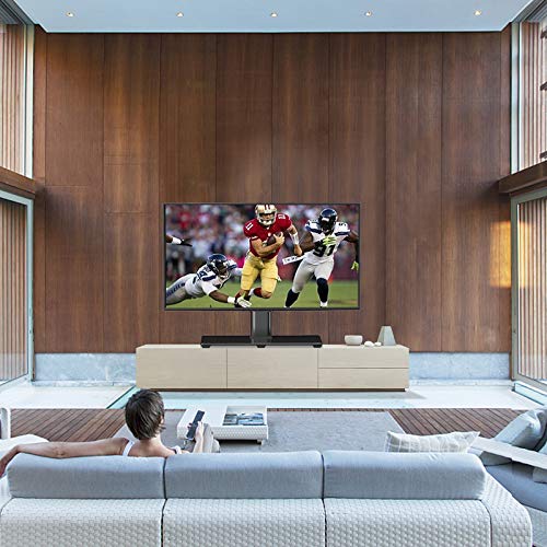 PERLESMITH Universal TV Stand Table Top TV Base for 37-75 inch LCD LED OLED 4K Flat Screen TVs-Height Adjustable TV Mount Stand with Tempered Glass Base, VESA 600x400mm, Holds up to 99lbs PSTVS11