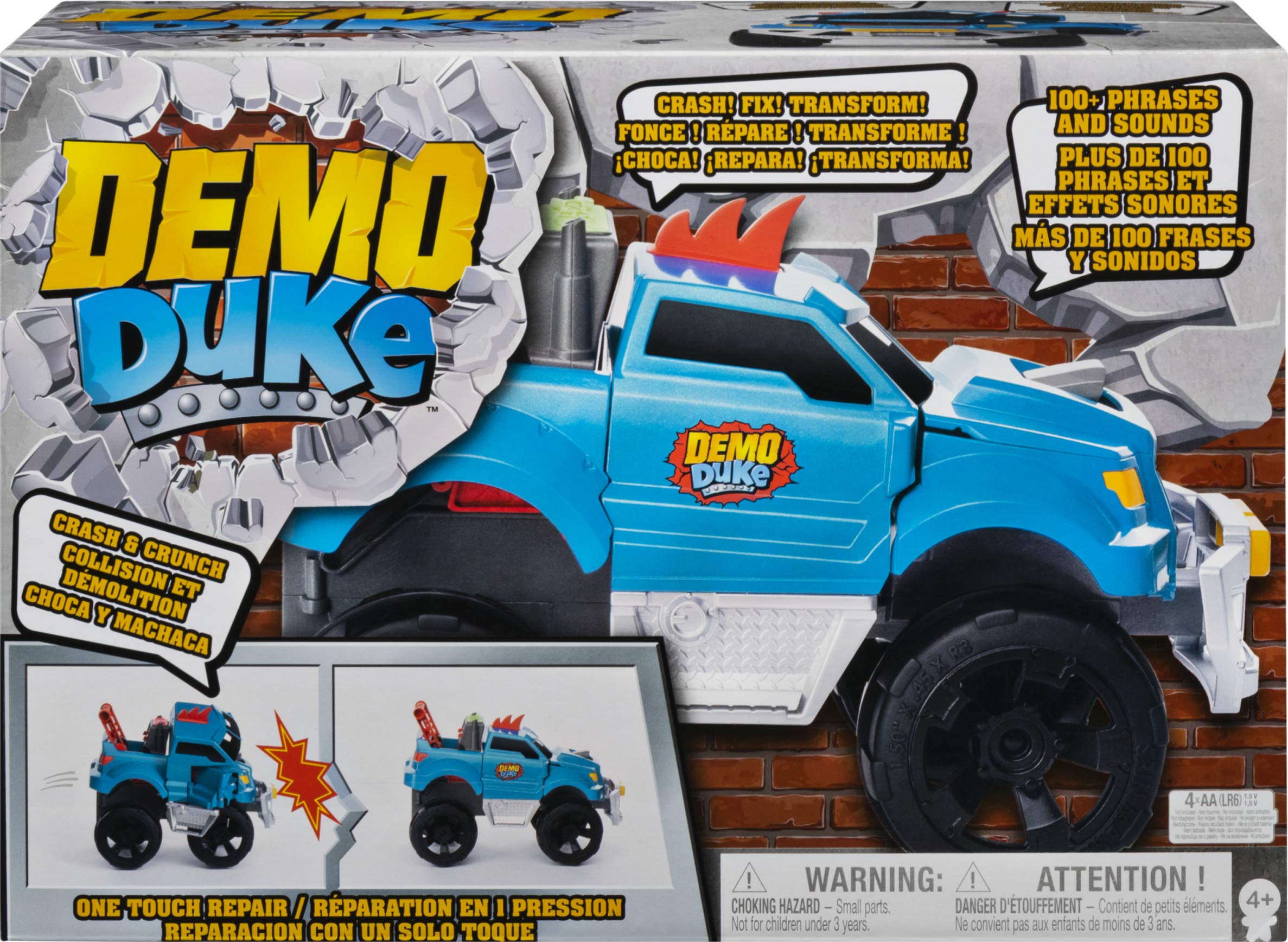 Demo Duke, Crashing and Transforming Vehicle with Over 100 Sounds and Phrases, for Kids Aged 4 and Up