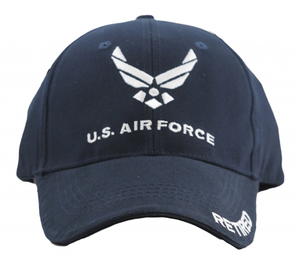 Eagle Crest US Air Force Retired Cap for Men and Women United States Air Force Military Hat, Blue, One Size
