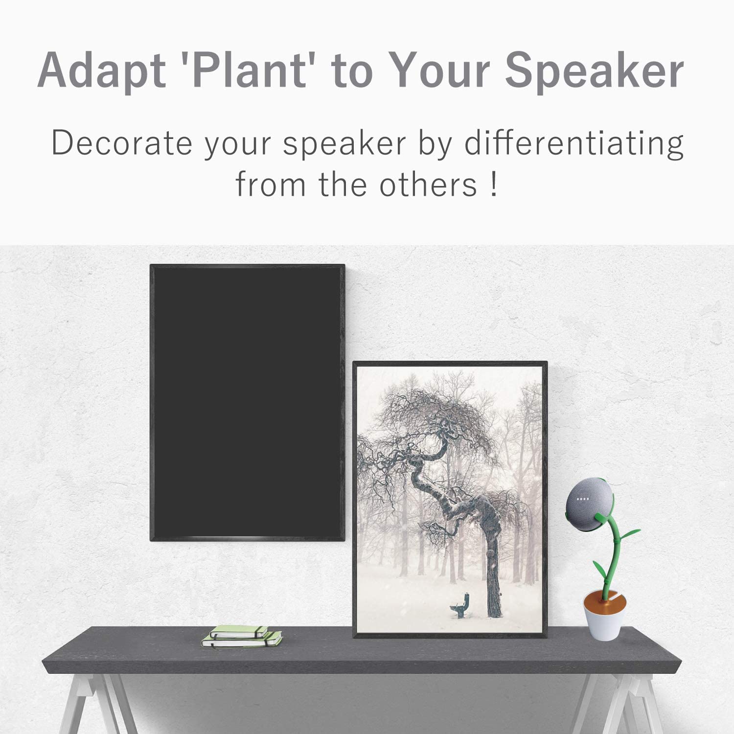 ELECOM Flower Stand Speaker Mount Holder/Compatible with Google Home Mini and Nest Mini/Protective Case AIS-GHMFLOWER