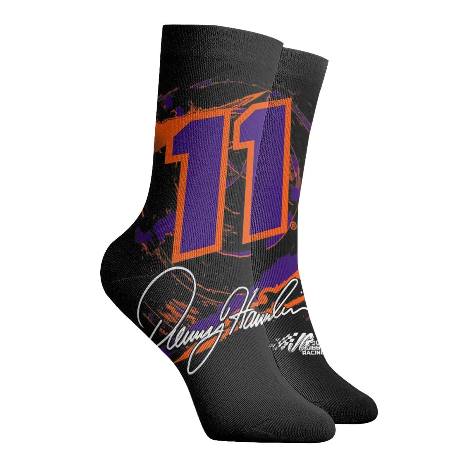 Denny Hamlin 11 Running Socks Athletic Ventilating Comfort Fit Performance Cool Wicking Crew Socks for Unisex