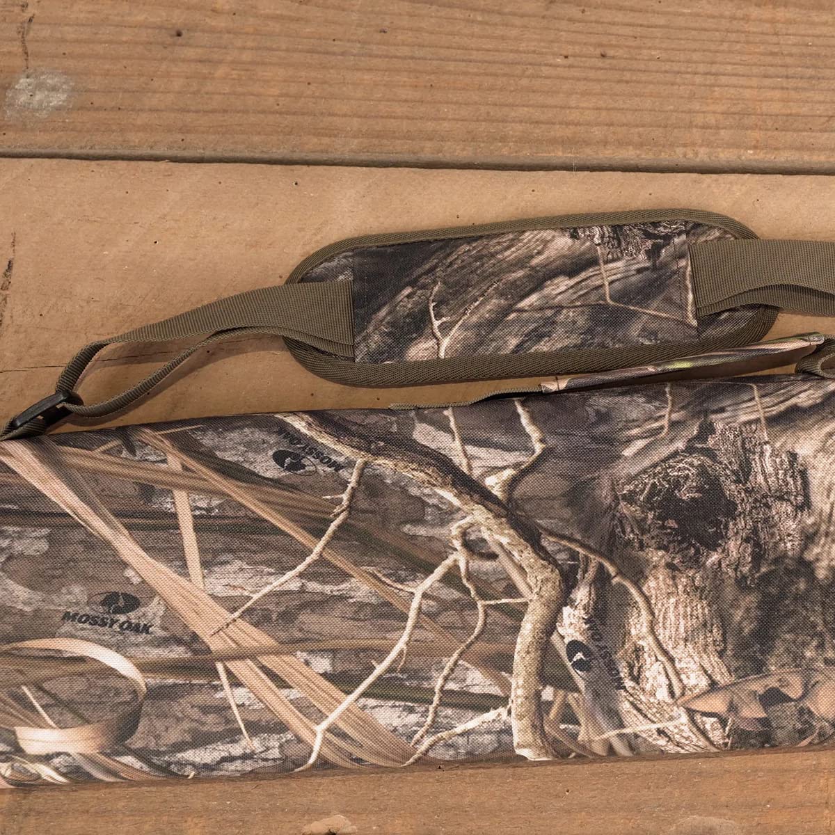 Drake Waterfowl Floating Side-Opening Padded Gun Case - Soft Rugged Waterproof Hunting Shooting Gun Carry Bag for Storage & Transportation, Mossy Oak Terra Bayou