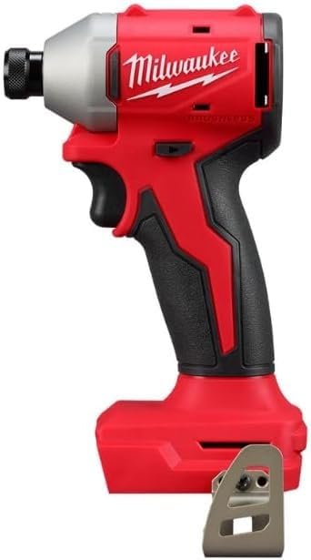 Milwaukee 3650-20 M18 18V Lithium-Ion Brushless Cordless 1/4 in. Compact Impact Driver (Tool Only), Red
