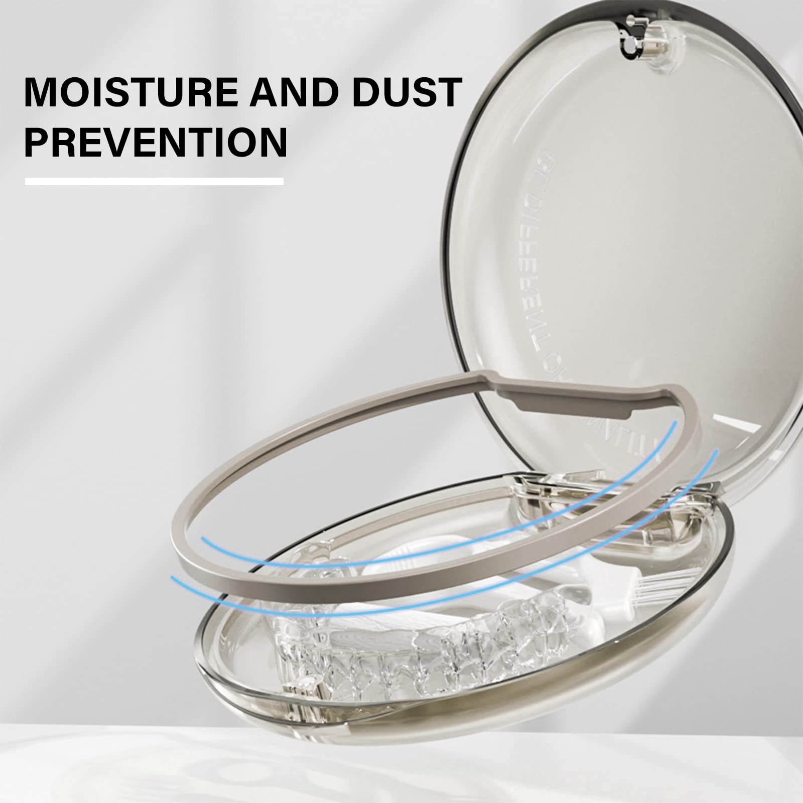 Denture Bath Case Cup, No-Leak Retainer Case, Unique Denture Bath with Drain Tray, Suitable for Dentures, Denture Bridges, Partial Dentures, Traditional Braces, Etc. (small)