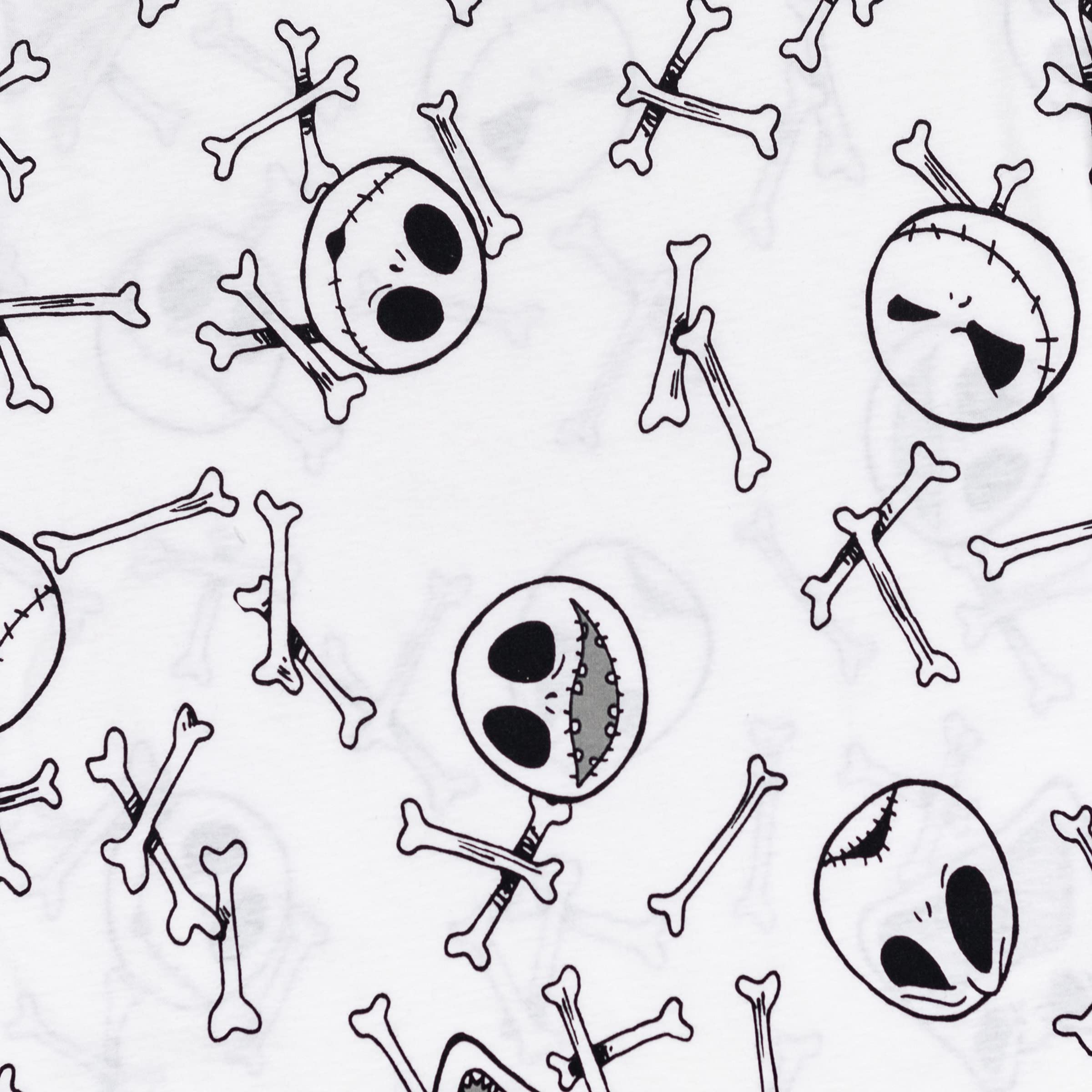 Disney Nightmare Before Christmas Jack Skellington Big Boys 2 Pack Long Sleeve T-Shirt 18 Black/Gray