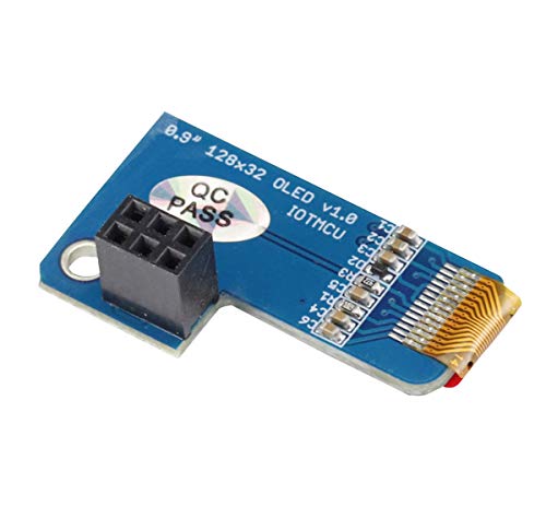 Ferwooh PiOLED 0.91inch OLED Screen Display Module I2C 128X32 Blue for 4B/3B/3B+/2B/B/Zero(Blue)