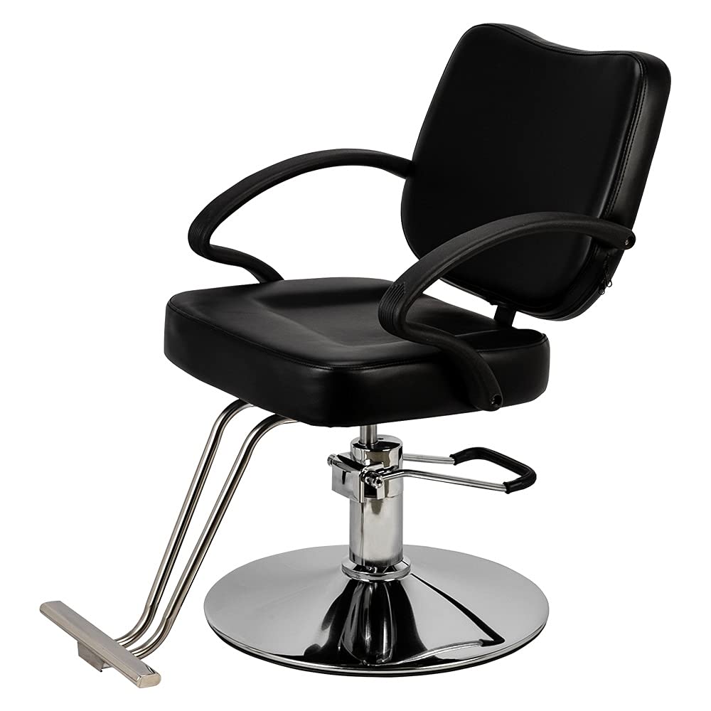 LLAMN Hair Salon Barber Lady Barber Chair Hairdressing Chair Black