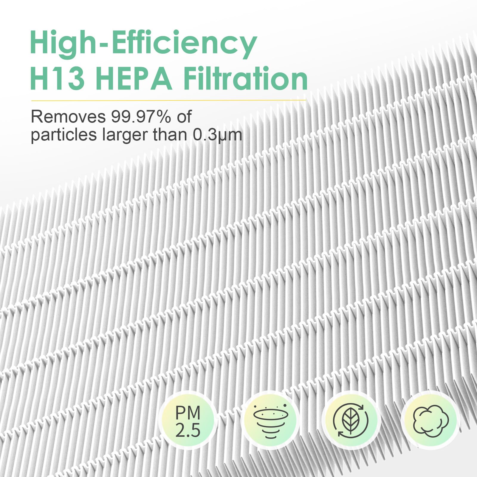 HSIAMEN [Enhanced 4+8] HY4866 Air Purifier Replacement Filter Compatible with MORENTO HY4866 Air Purifier, WESTHEY HY4866 and YIOU M1 Air Cleaner Purifier, Enhanced Version 4-Pack