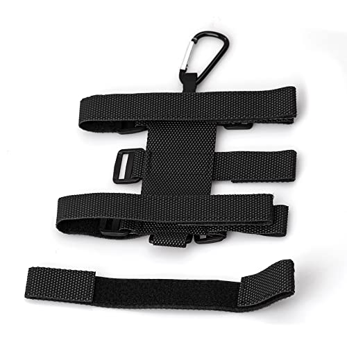 Necmetu 2-Strap Style Portable Boat Speaker Mount,Portable Speaker Holder for Boat Railing Frame,Waterproof Outdoor Adjustable Strap Fits Most Bluetooth Wireless Speakers Stabilizer Straps,Black