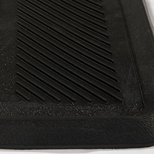 Indoor/Outdoor Hose-Wash Lines Design Non-Slip Rubber 16" x 32" Modern Entryway Mat for Entryway, Patio, Backyard, Garage, 16" x 32", Black